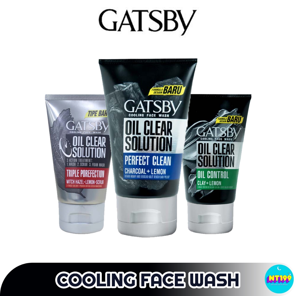 Jual GATSBY Cooling Face Wash Oil Clear Solution 100gr | Shopee Indonesia