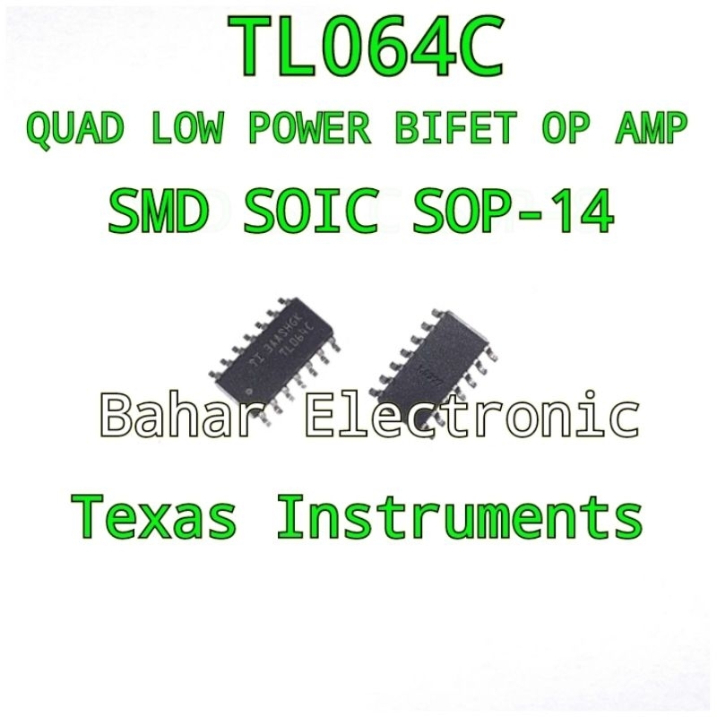 Jual IC TL064 TL064C SMD SOIC SOP-14 Original Texas Instruments ...