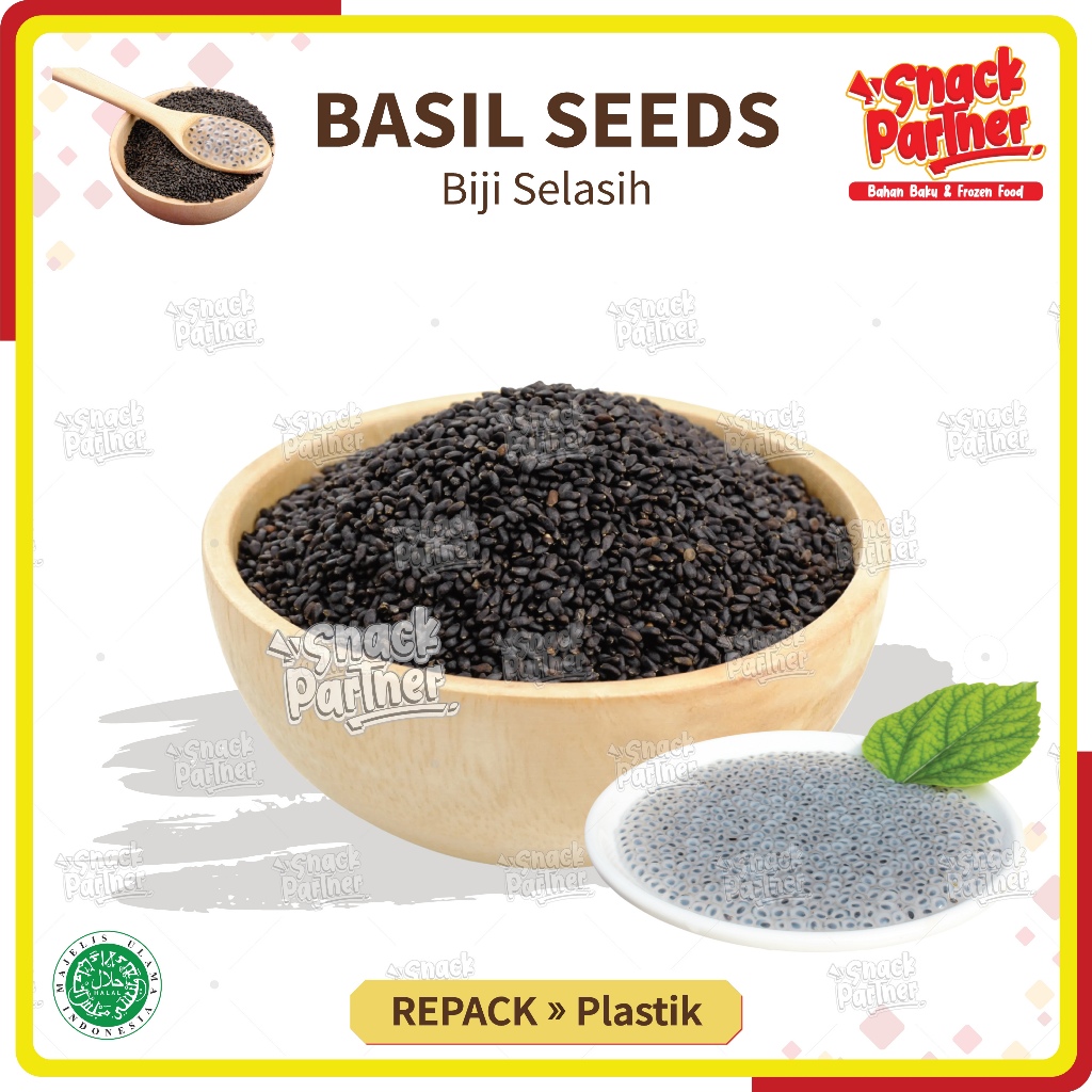 Jual BIJI SELASIH Repack 1 KG - Basil Seeds Seed Telasih Healthy Food ...