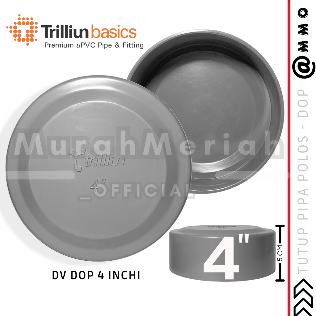 Jual DOP DV 4 INCH TRILLIUN TUTUP PIPA PVC POLOS 4 DIM END CAP 4 INCH | Shopee Indonesia