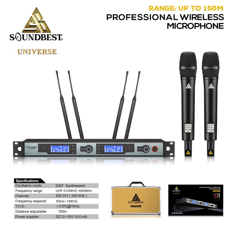Jual Mic Wireless Soundbest Universe Original Handheld | Shopee Indonesia
