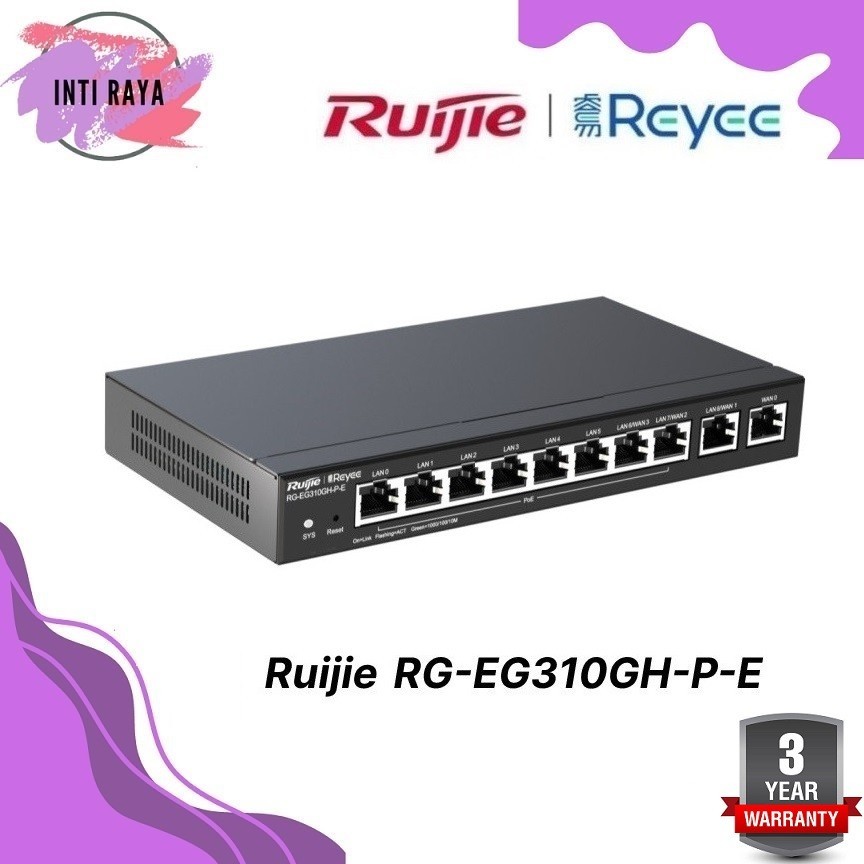 Jual Ruijie Reyee RG- EG310GH -P-E 10 Port Cloud Managed PoE Router | Shopee Indonesia