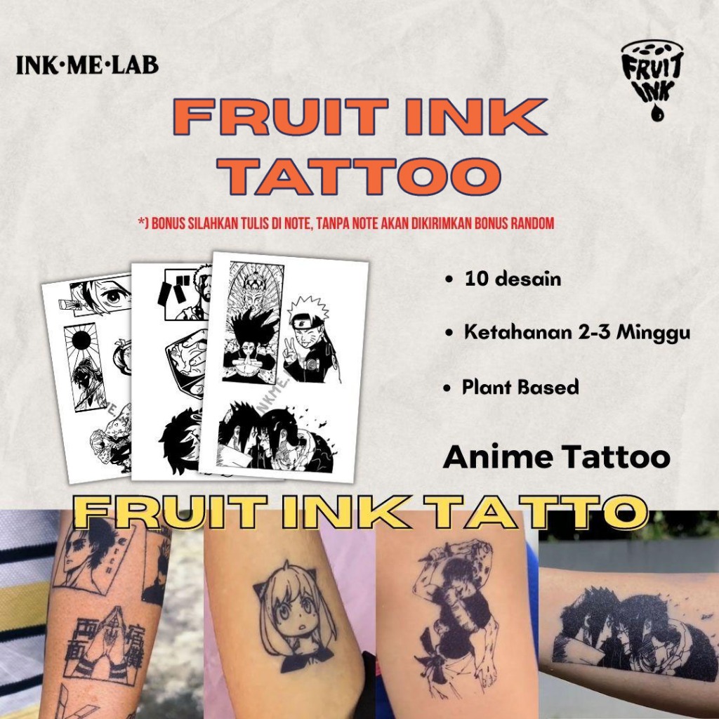 Jual ANIME FRUIT INK TATTO | Shopee Indonesia