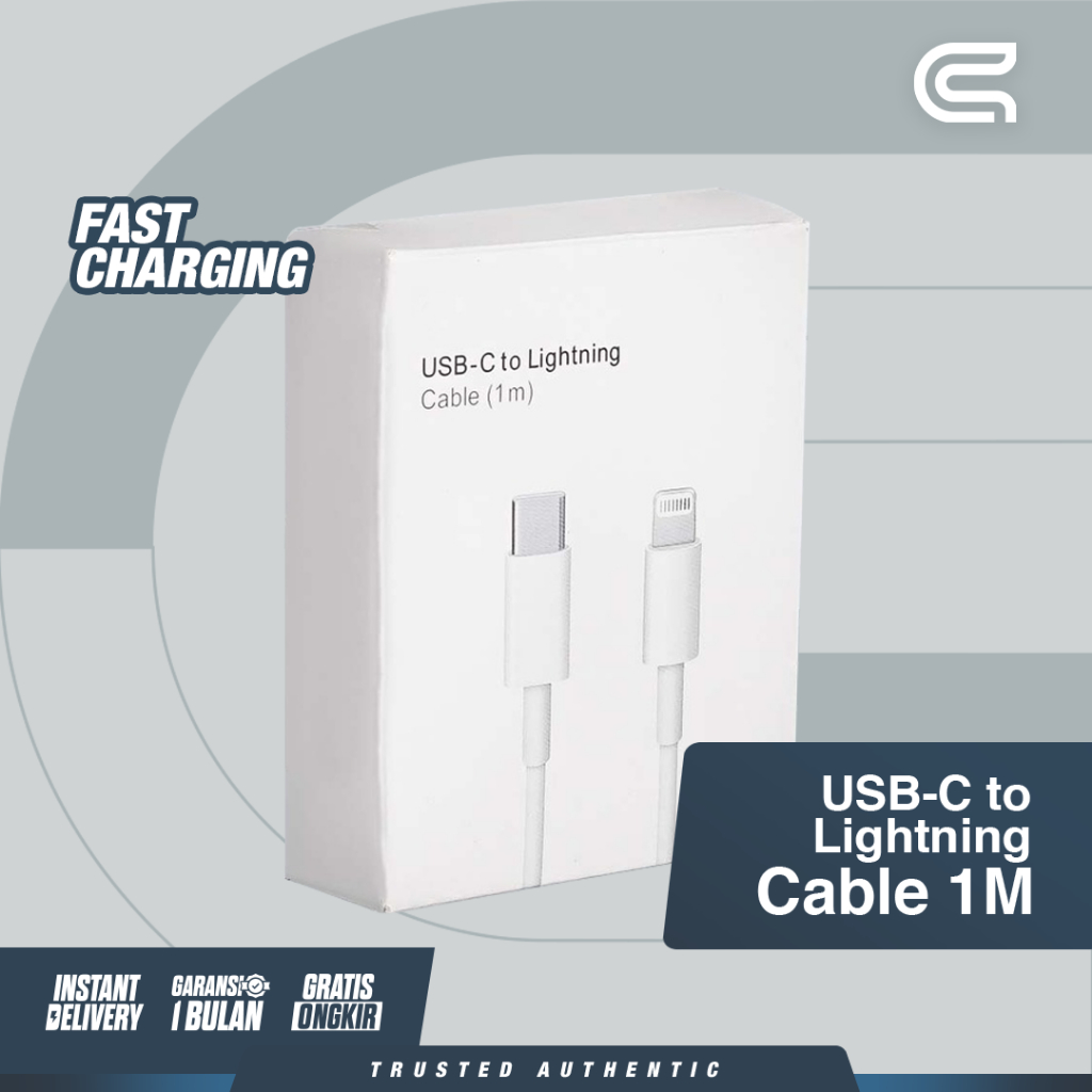 Jual Kabel Lightning Fast Charging - USB-C To Lightning Cable 1 Meter ...