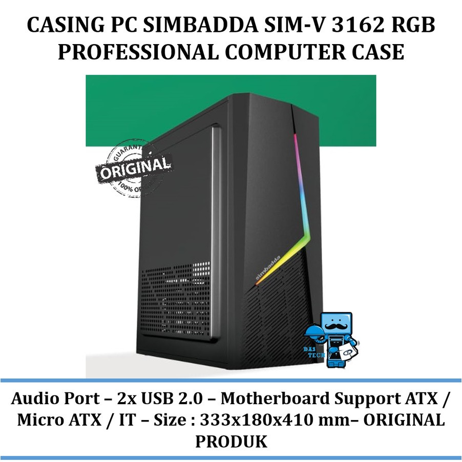 Jual Casing PC Simbadda Sim-V 3162 RGB Professional Computer Case - Original | Shopee Indonesia
