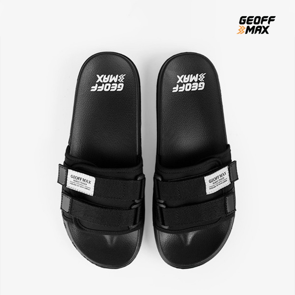 Jual Geoff Max - Freddo Black | Sandal Pria Wanita Sendal Slop Slipper ...