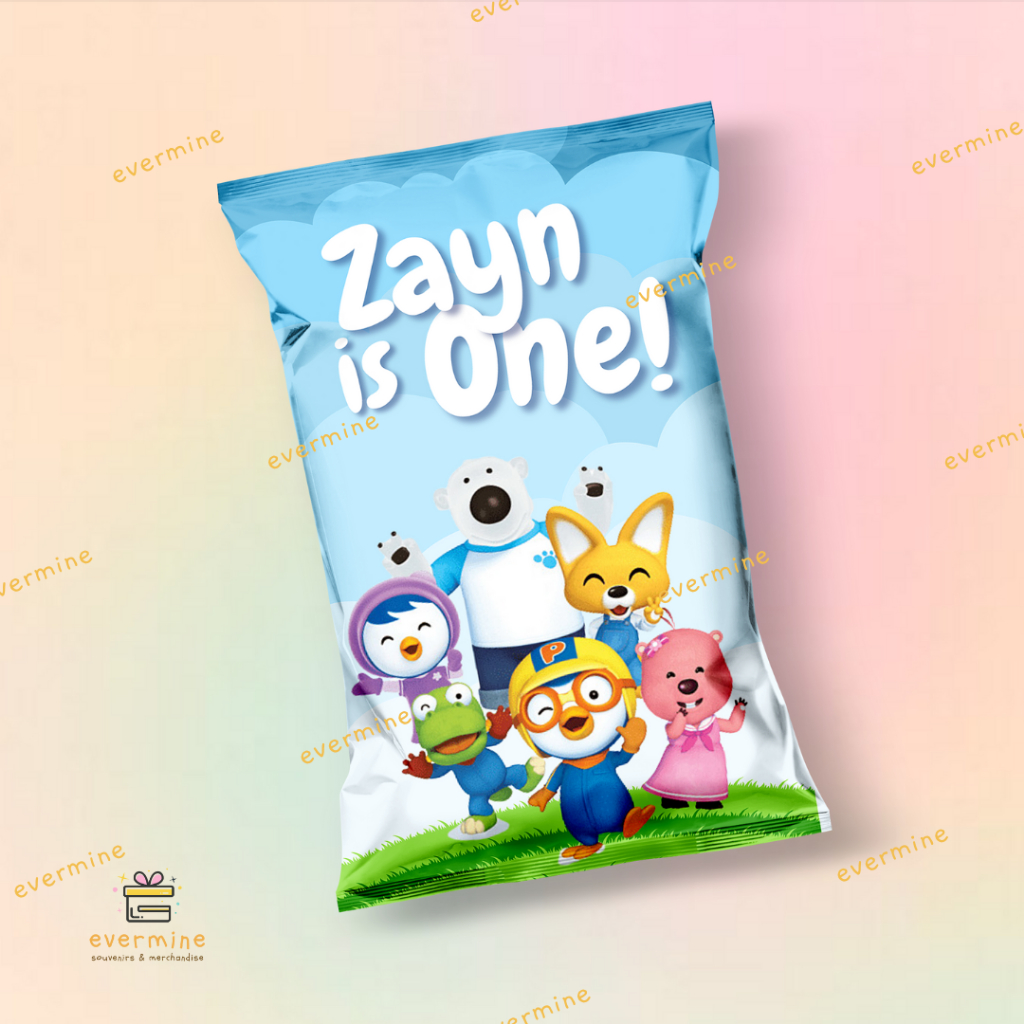 Jual [Mini Pororo] Snack Pouch Birthday Ulang Tahun Custom Tema Free ...
