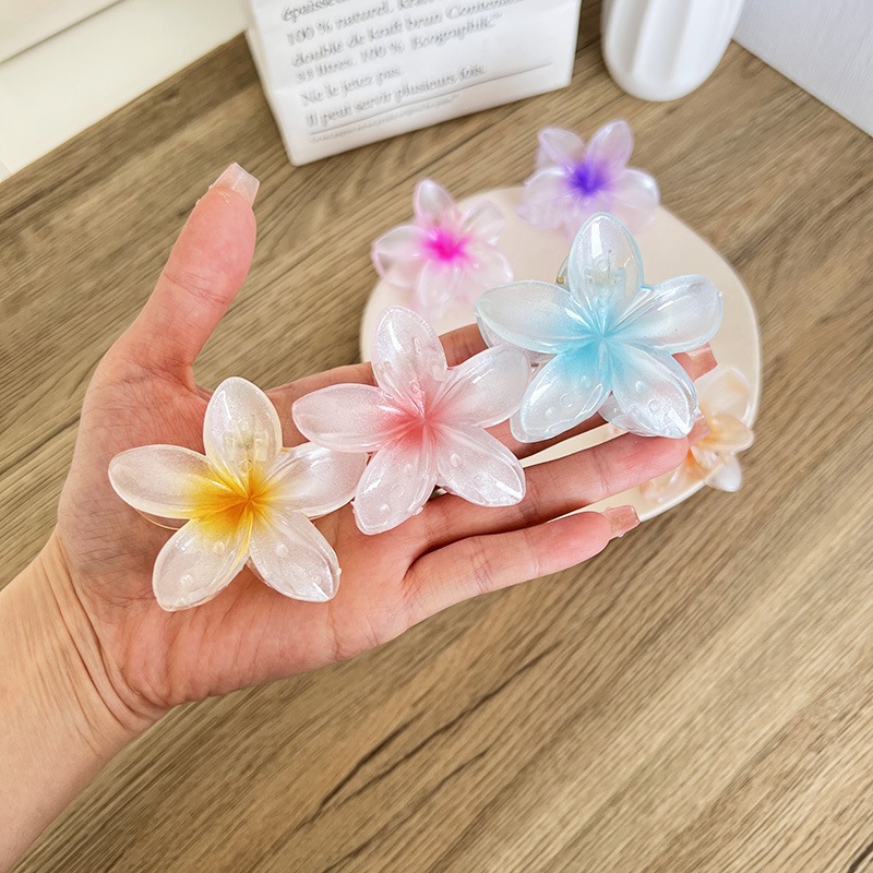 Jual 4CM & 6CM Jepit Rambut Annette Pearl Col. Plumeria Bunga Kamboja ...