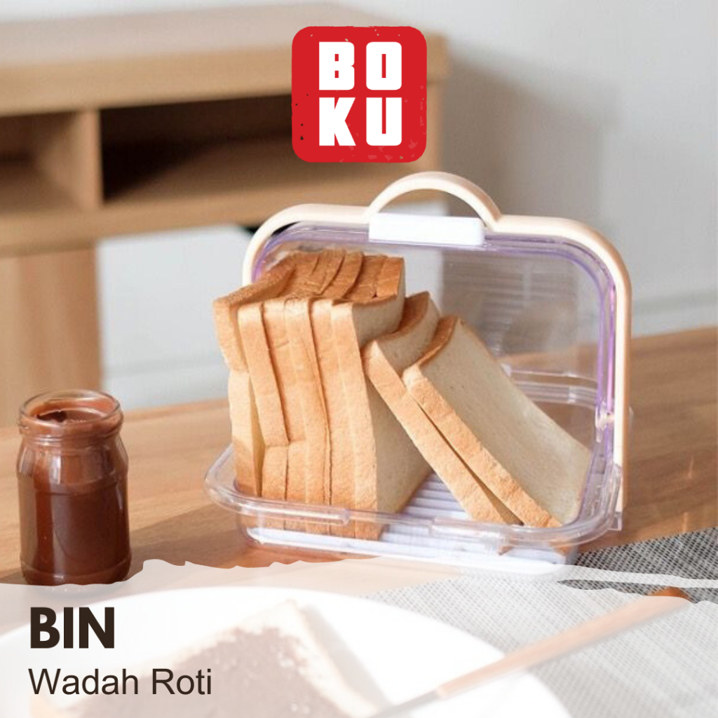 Jual |BOKU| BIN Bread Cover Kotak Roti Bening Tudung Saji Kue Estetika Penyimpanan Kue Dan Roti ...