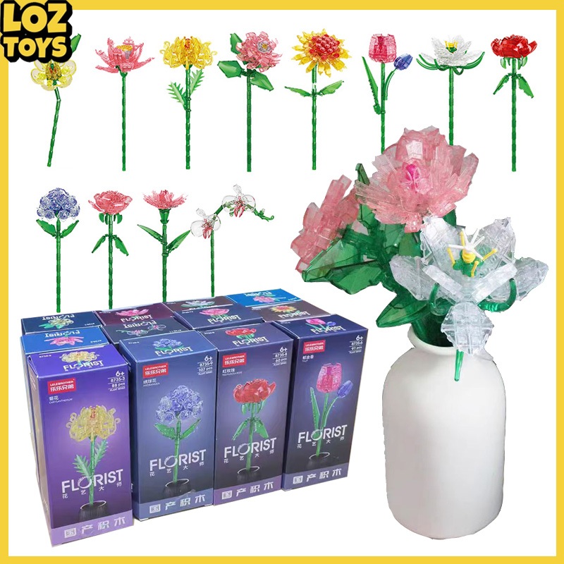 Jual LOZTOYS Balok Bangunan Nano Mainan Toy DIY Kristal Bunga Buket ...