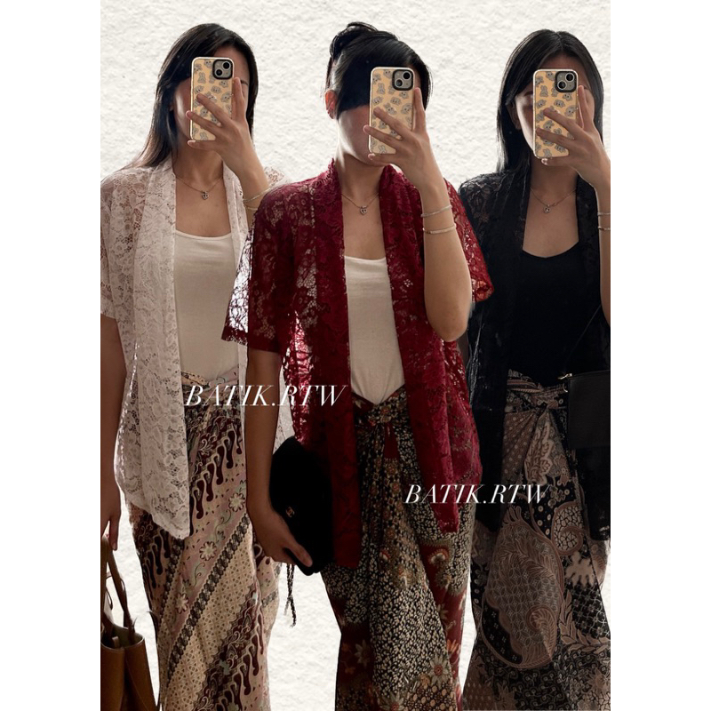 Jual Sabine Outer Brukat Cardigan Hijab Batik (TIDAK INCLUDE TANKTOP ...