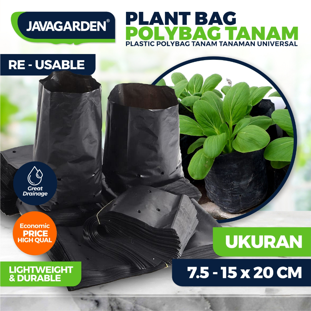 Jual JAVAGARDEN - Polybag Tanam Ukuran 7.5 Polibag Semai 15x20 Cm Benih ...