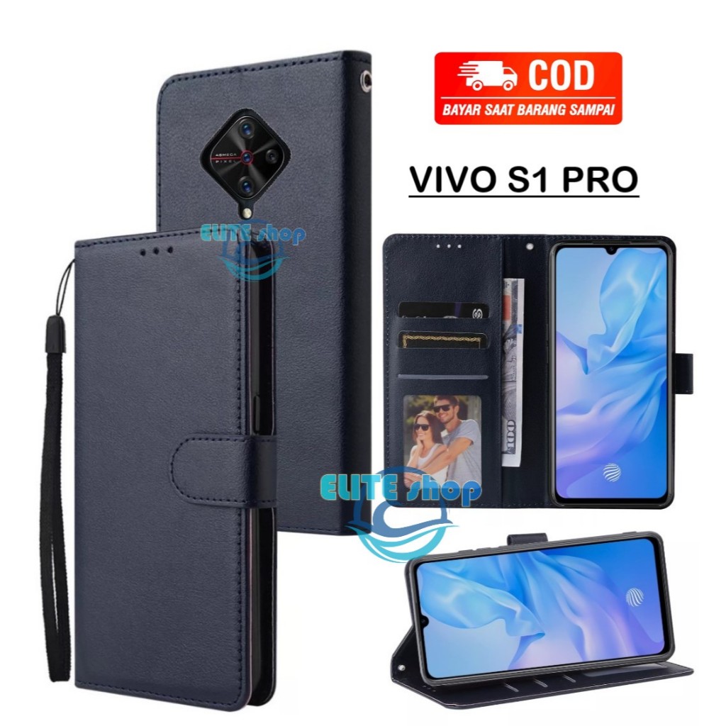 Jual CASE VIVO S1 PRO CASING DOMPET model flip buka tutup case kulit ada tempat foto dan kartu ...