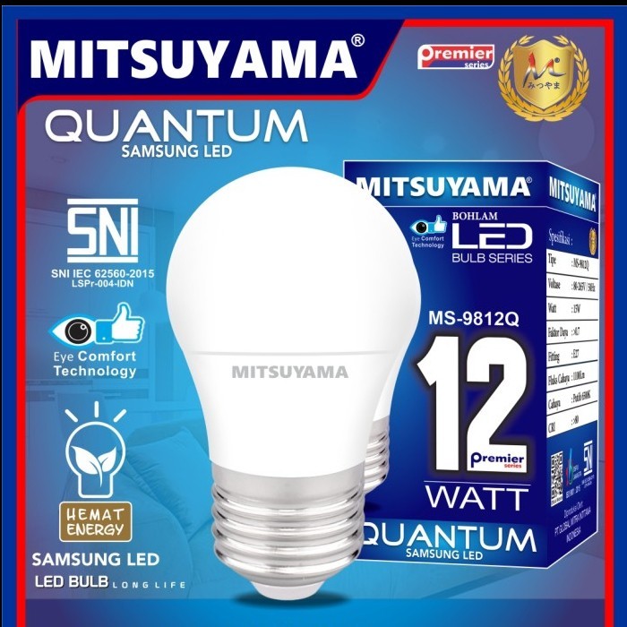 Jual BOHLAM LED 12 WATT MITSUYAMA QUANTUM MS-9812Q LAMPU 12 WATT CAHAYA ...