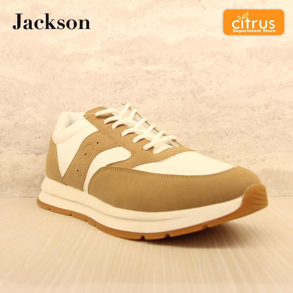 Jual Jackson Fin 1SG Sepatu Casual Pria Warna White Grey & White Tan ...