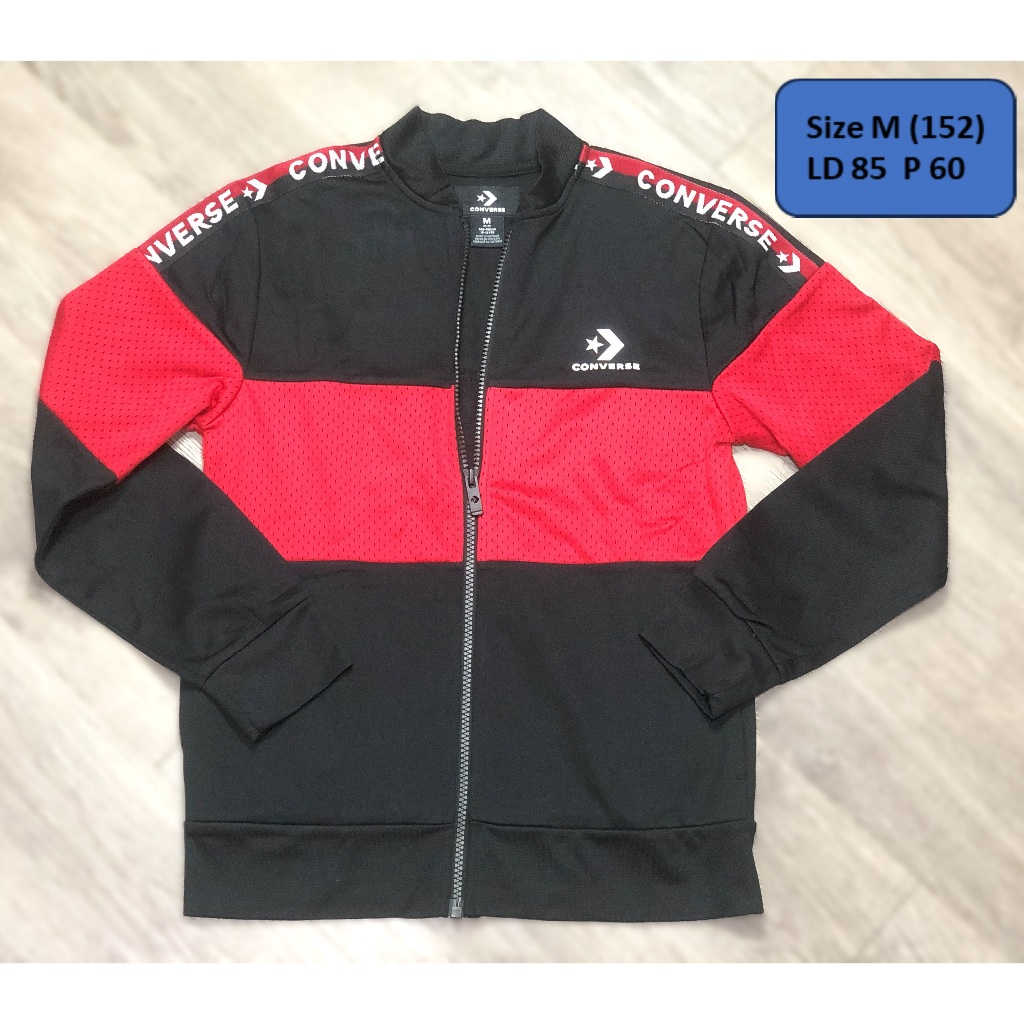 Jual Jaket CONVERSE - Jaket Tracktop Running Hoodie Waterproof Preloved ...