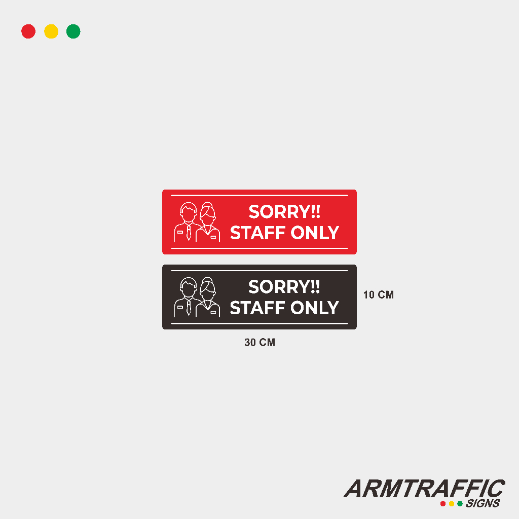 Jual SIGN SORRY STAFF ONLY 10 X 30 CM | Shopee Indonesia