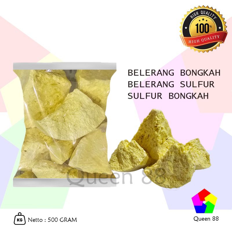 Jual Belerang Bongkahan 500gram / Belerang Sulfur / Sulfur Bongkahan ...