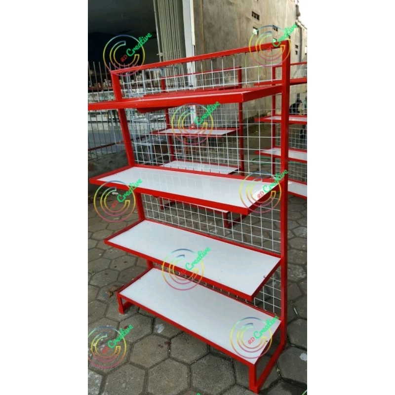 Jual Rak gondola single rak minimarket rak display toko | Shopee Indonesia
