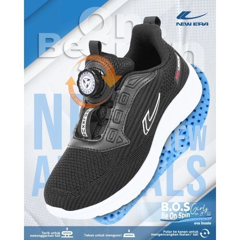 Jual Sepatu New Era Pro Lexus Sepatu Sekolah Anak Hitam Putih | Shopee ...