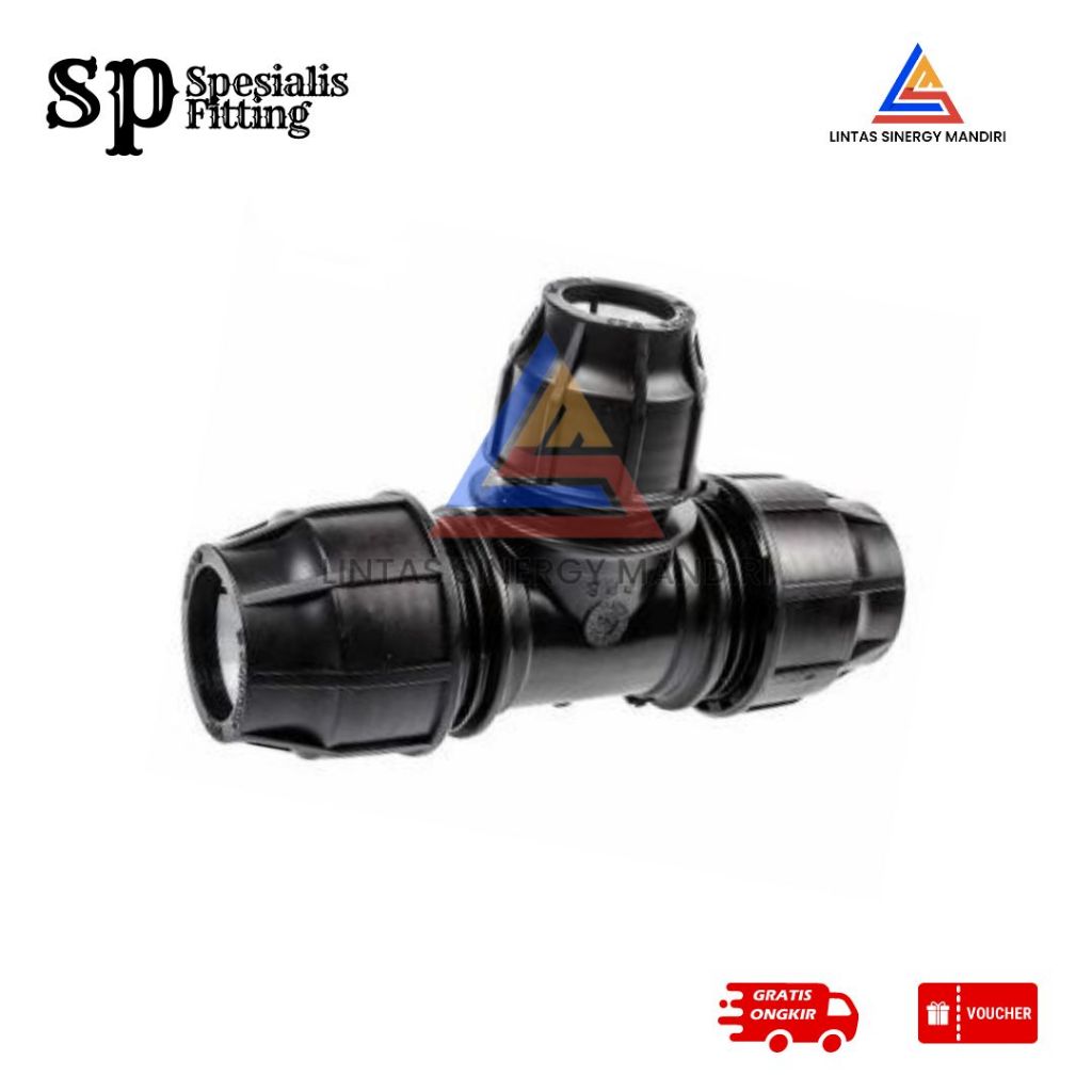 Jual Fitting HDPE Tee Reducer 90mm x 75mm (3" x 2-1/2") | Shopee Indonesia