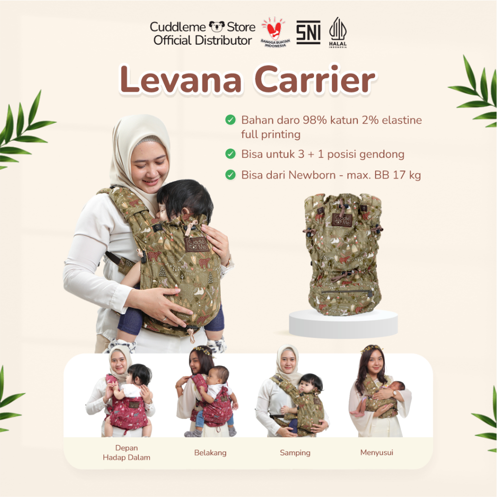 Jual 𝗖uddleMe Levana Carrier Gendongan SSC Aman dan Nyaman Untuk ...