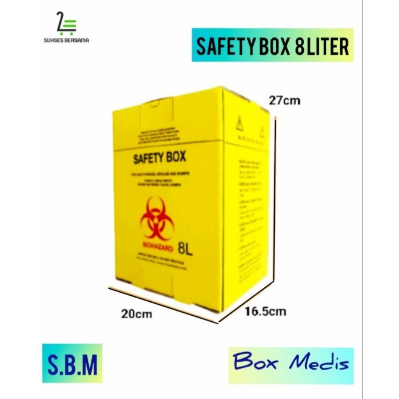 Jual Safety Box 8 liter/Tempat Limbah Medis/Box Medis | Shopee Indonesia