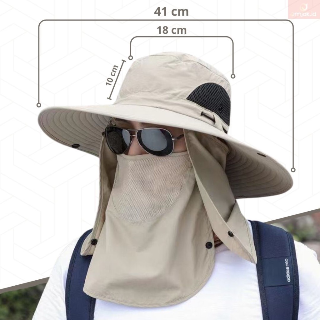 Jual Topi Mancing Anti Panas Waterproof / Topi Rimba Gunung / topi ...