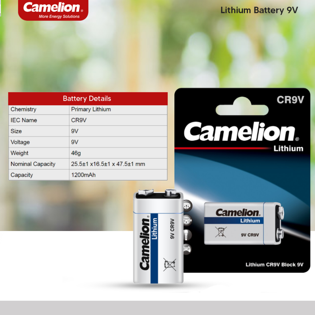 Jual Camelion Baterai 9V Lithium bp1 | Shopee Indonesia