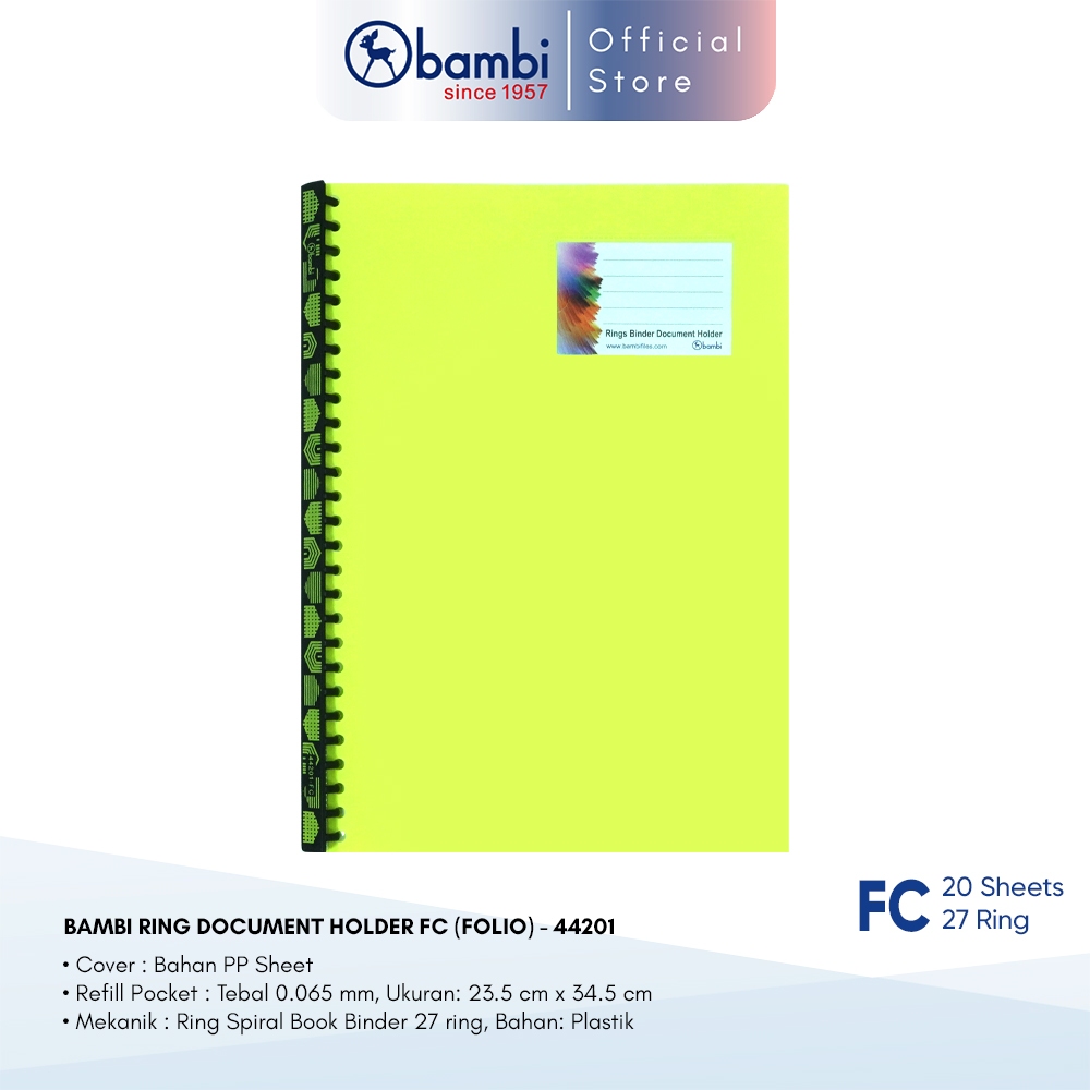 Jual Bambi Dokumen Folder Folio Tipe Document Pocket Edisi Display Book ...