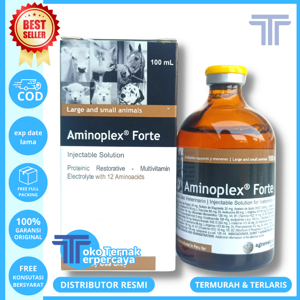 Jual AMINOPLEX FORTE 100ml - Multivitamin dan Asam Amino Lengkap Hewan ...