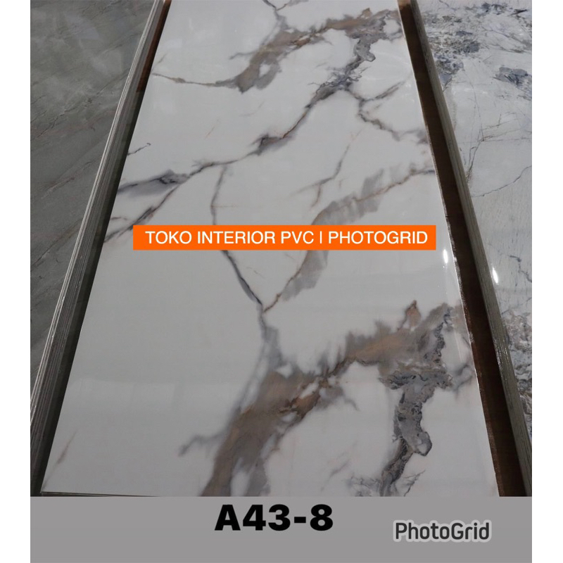 Jual Panel Marmer PVC UPVC Marmer Backdrop TV marmer Lebar 1.22 m x ...