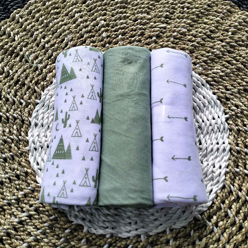 Jual 3 Pcs Bedong Pernel Jumbo Bayi Baru Lahir Seri Sage Lebar 90Cm ...