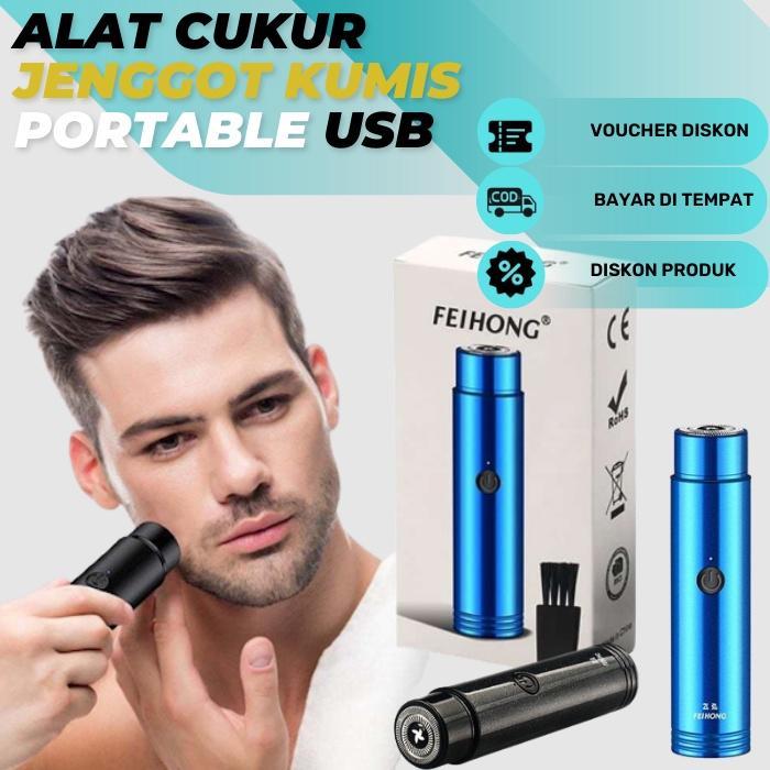 Jual Alat Cukur Perjalanan Isi Ulang USB Alat Cukur Listrik Pria Mini ...