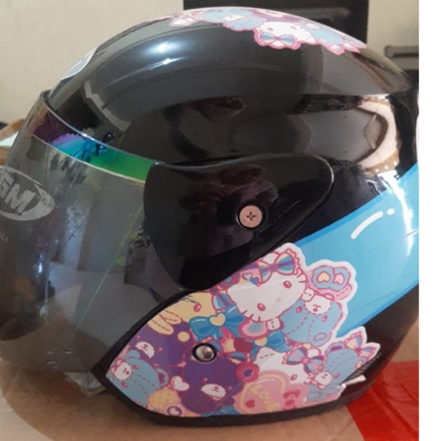 Jual HELM GM ICON HELLO KITTY - HALF FACE - SNI | Shopee Indonesia