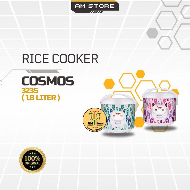 Jual Magic Com Cosmos/ Rice Cooker Cosmos CRJ-323S (1,8 Liter) | Shopee ...