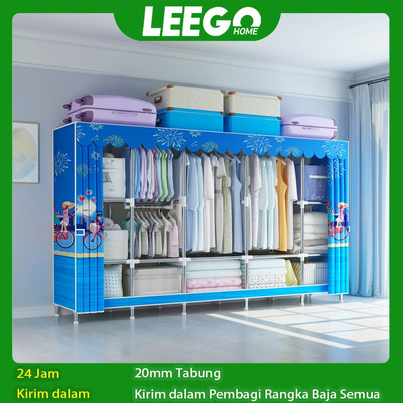 Jual Lemari Kain Pakaian Lemari Baju Gantung Lemari Portable Tabung ...