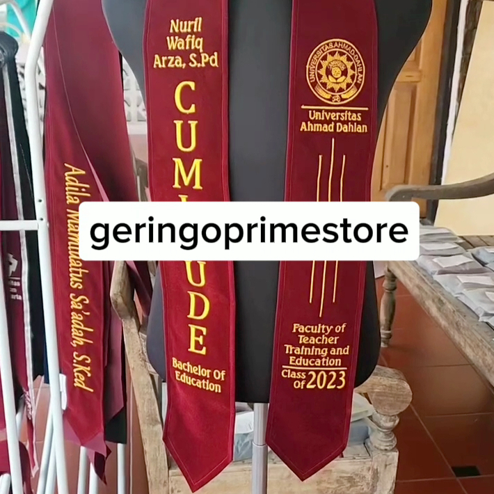 Jual Selempang Wisuda Custom Nama Premium 2 Lapis Bludru | Shopee Indonesia
