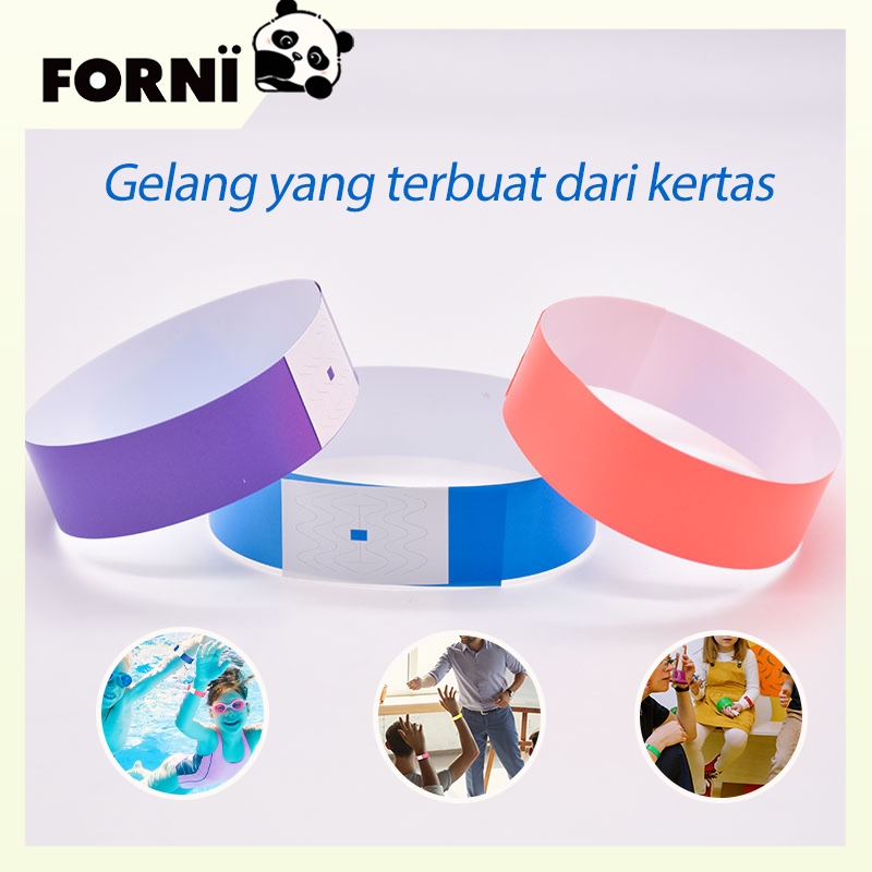 Jual 100pcs Gelang Tiket Event Gelang Tiket Anti Air PVC Gelang Wahana ...