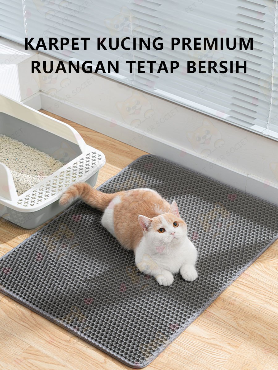 Jual ALOBON Double-Layer Cat Litter Box Mat Trapper EVA Pad Pet Foam ...