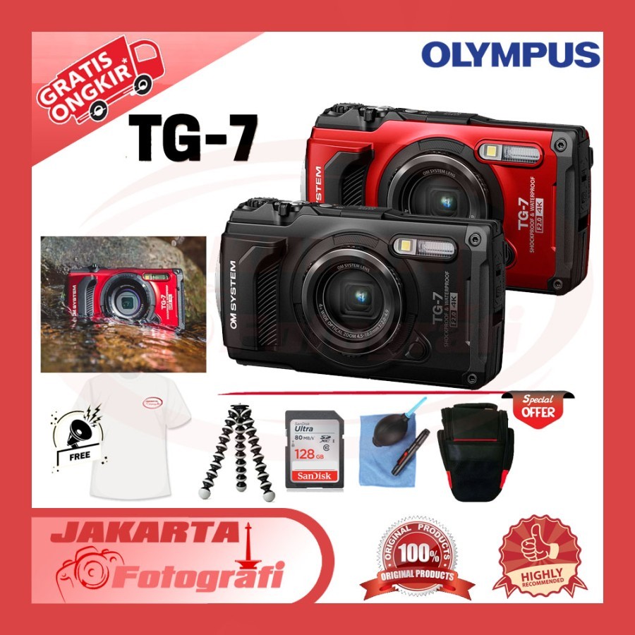 Jual Olympus Tough TG-7 Digital Pocket Camera Underwater Waterproof ...