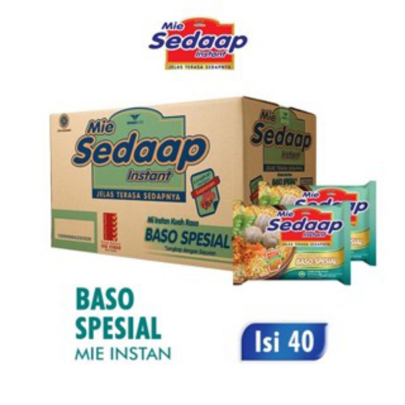 Jual MIE SEDAP INSTANT RASA BAKSO SPESIAL 1 DUS ISI 40 PCS | Shopee ...