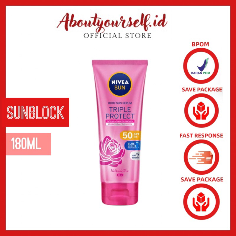 Jual NIVEA SUN Triple Protect Body Serum Extra Radiance & Smooth SPF50 ...