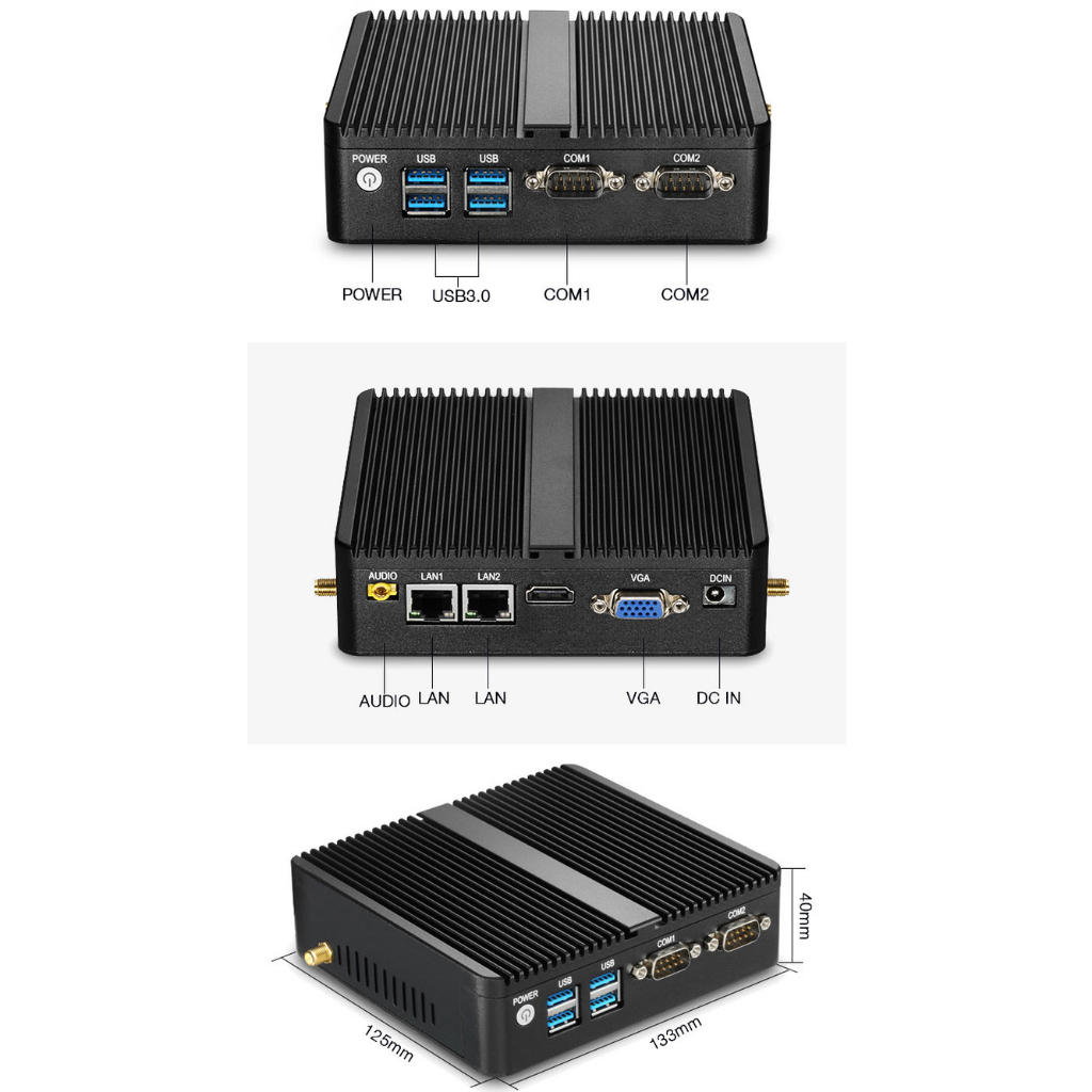 Jual CPU Parameters customizable android fanless embedded mini box pc ...