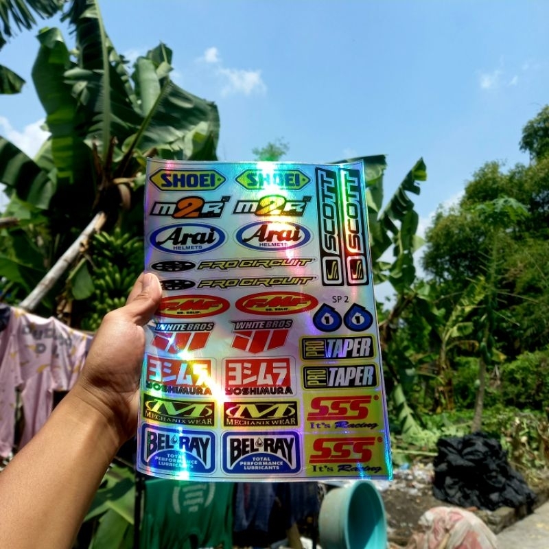 Jual Stiker Hologram Sponsor Shoei Stiker Racing Sponsor Stiker Tangki ...