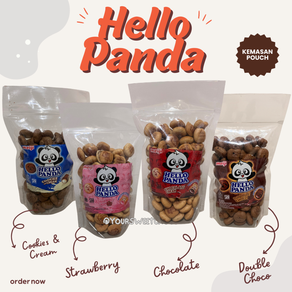 Jual BISKUIT HELLO PANDA MEIJI 120 GR KEMASAN POUCH | Shopee Indonesia