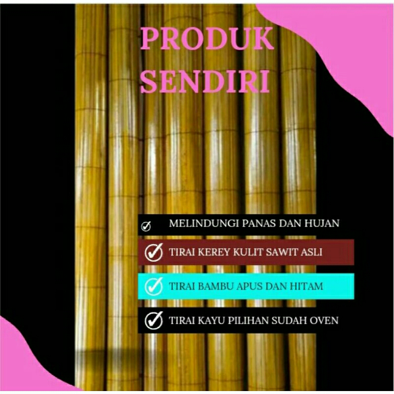 Jual KREY TIRAY TERBUAT DARI BAMBU SAWIT UKURAN 1X4M 2X4M TALI KATROL GULUNG | Shopee Indonesia