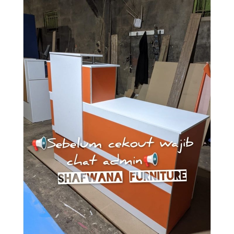 Jual meja receptionist meja kasir meja kantor meja loundry meja counter ...