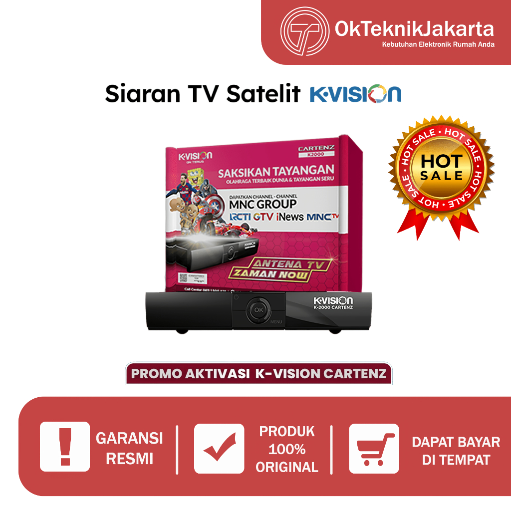 Jual [BISA COD] Receiver Parabola Kvision KU Band K2000 Cartenz MNC ...