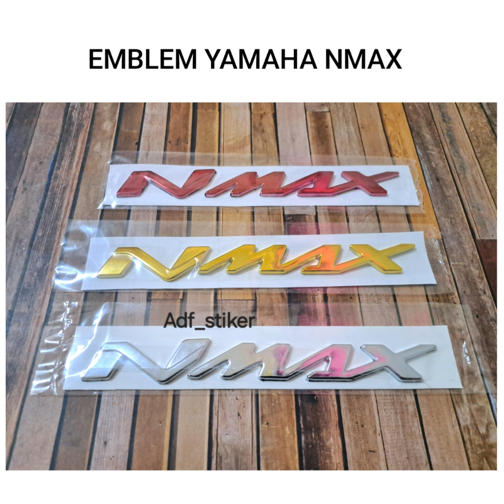 Jual Emblem yamaha Nmax gold chrome merah / Logo nmax gold / Logo ...
